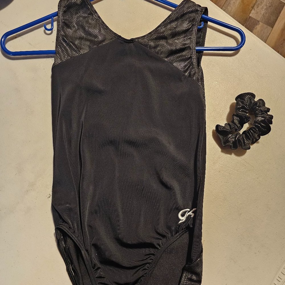 Gk Elite Gymnastics Black Leotard Adult S Black With … - Gem